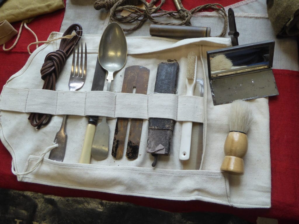 A soldier's personal kit from the museum's First World War handling ...