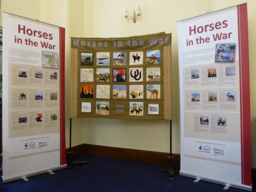 The completed banner and pop up panels (Photo: Jane Sharp) - Away from ...